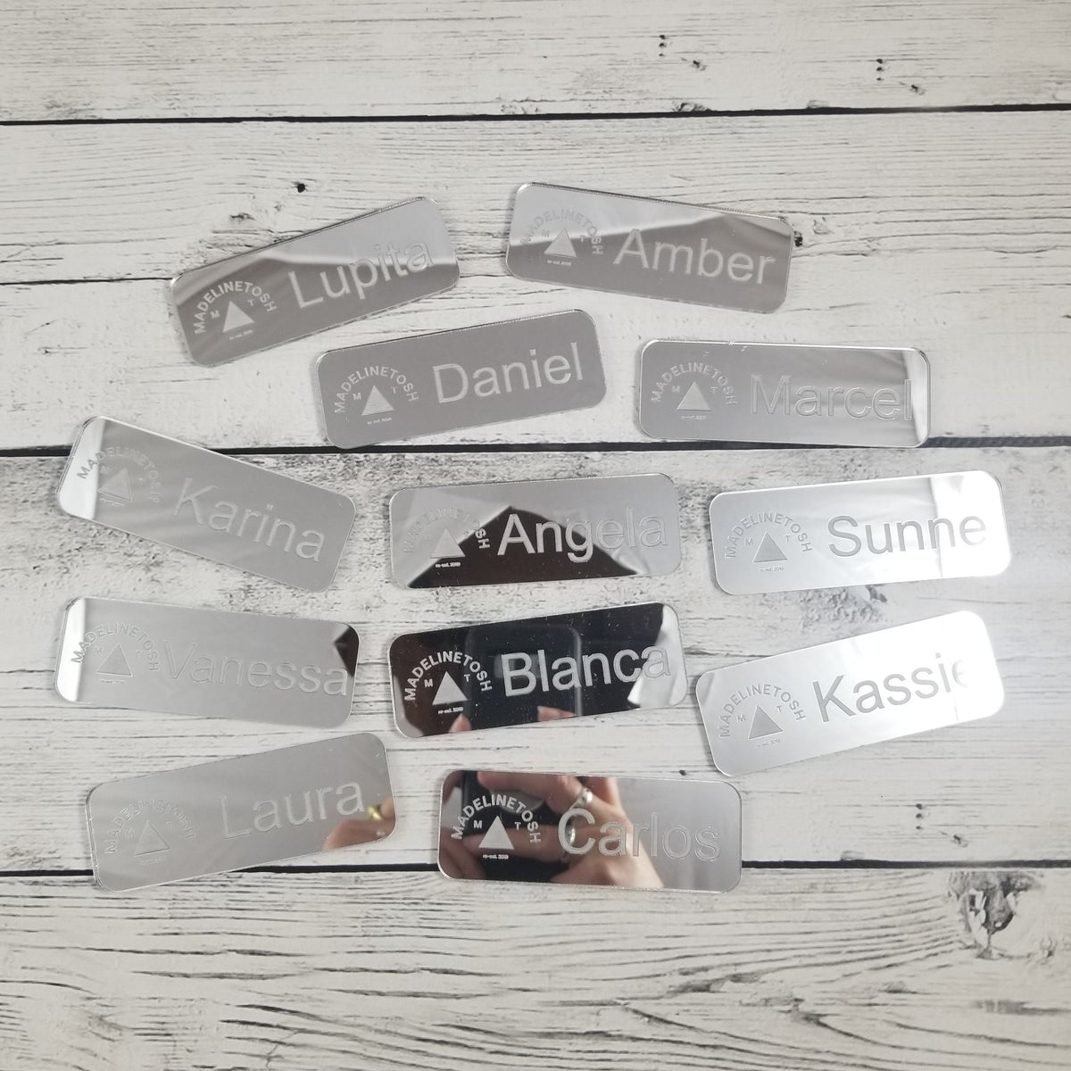 Shop Logo Name Tag - Mirror Acrylic – katrinkles - wholesale