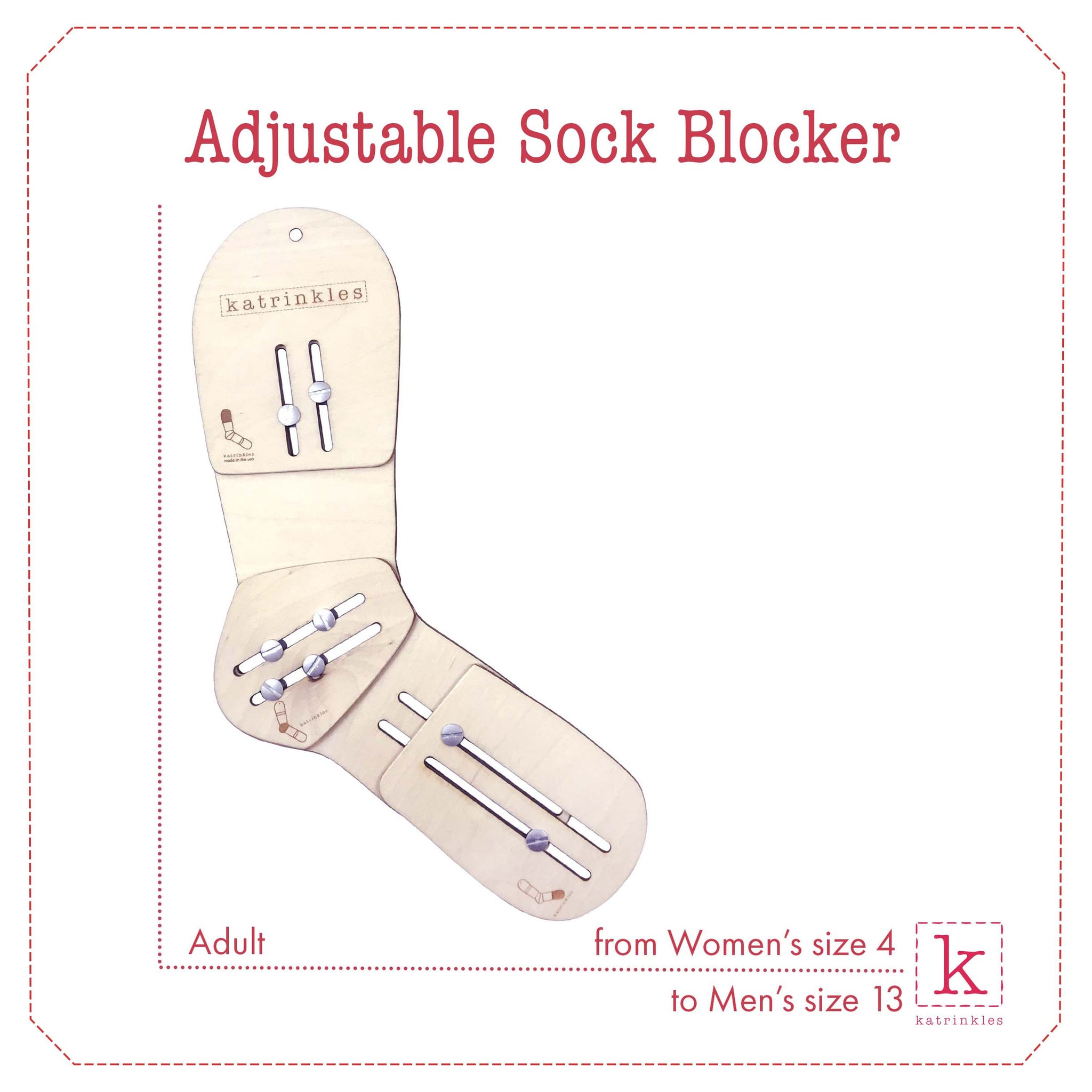 Adjustable Sock Blockers - Pair - Acrylic or Wood – katrinkles - wholesale