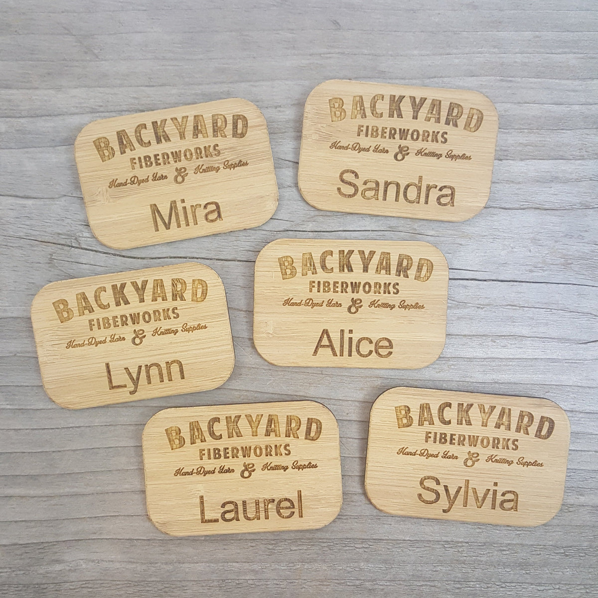 Shop Logo Name Tag - Wood – katrinkles - wholesale