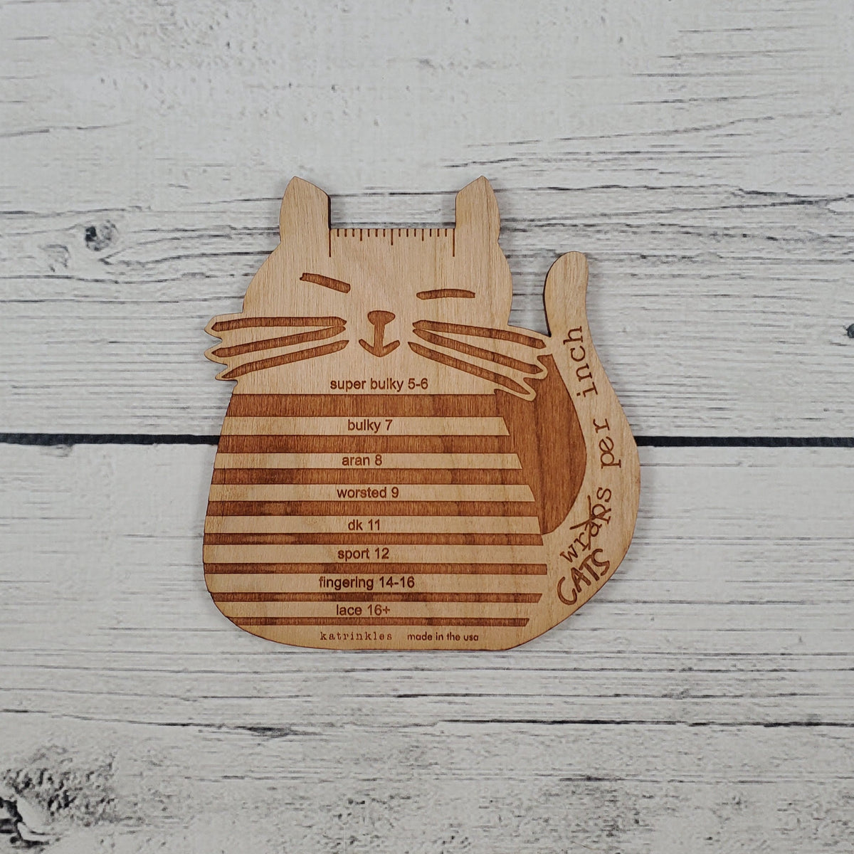 "Cats Per Inch" WPI Yarn Gauge Tool – katrinkles - wholesale